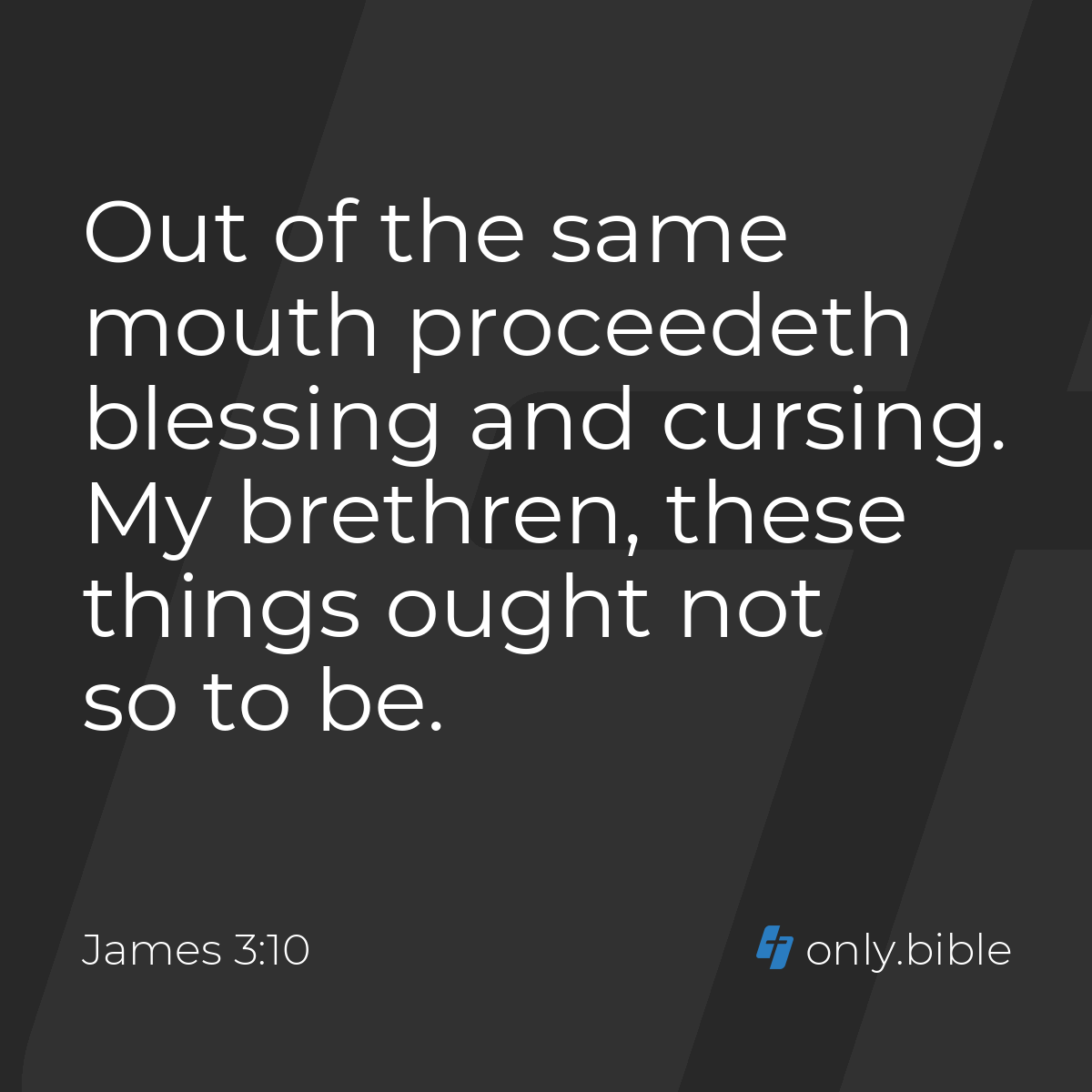 James 3:10 Kjv