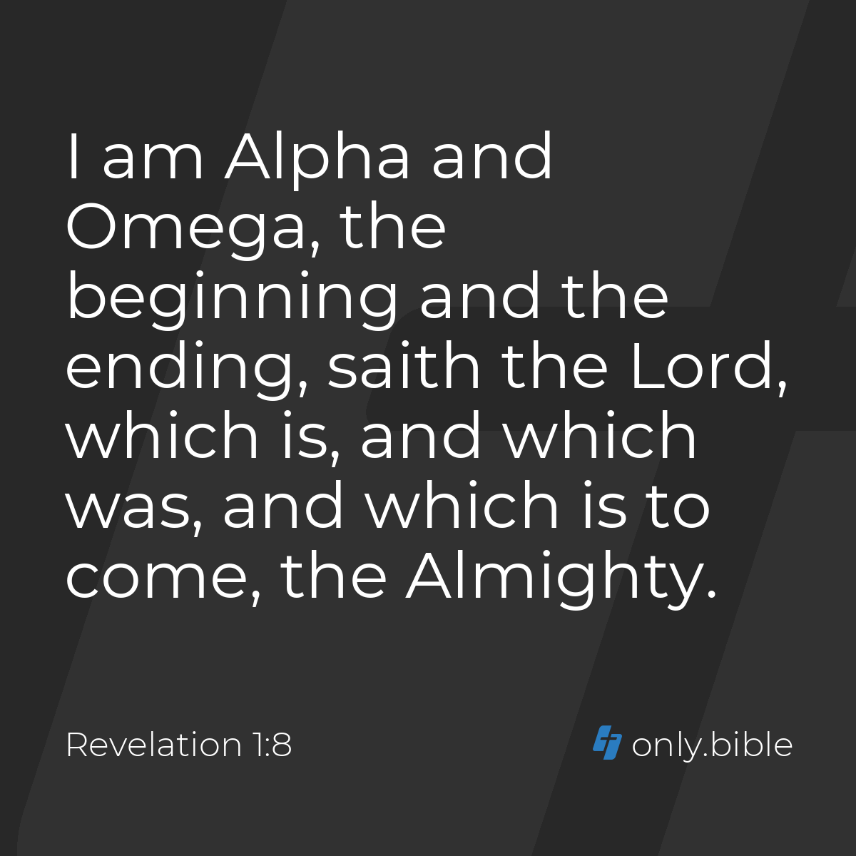 Revelation 1 8 Revelation 1:8 / King James Version (with Apocrypha)