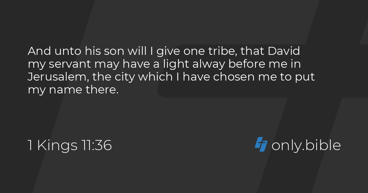 1 Kings 11:36 / King James Version (with Apocrypha) | Bible Online