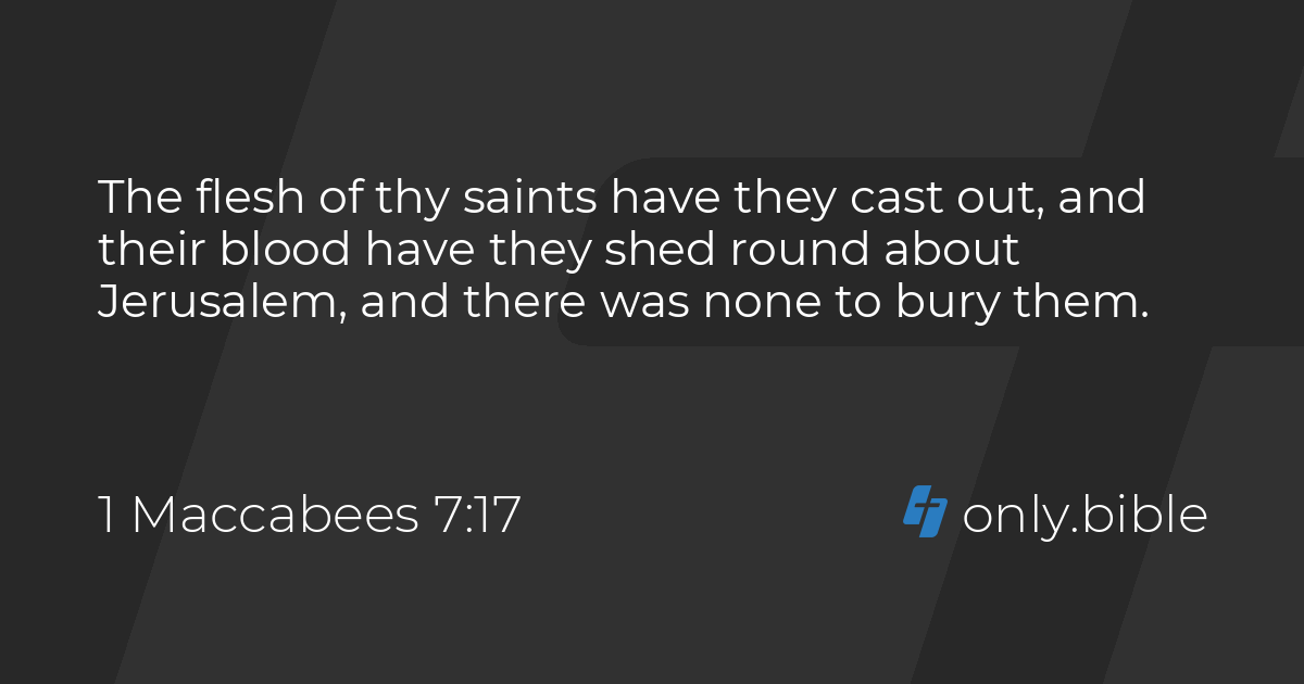 1 Maccabees 7:17 / King James Version (with Apocrypha) | Bible Online