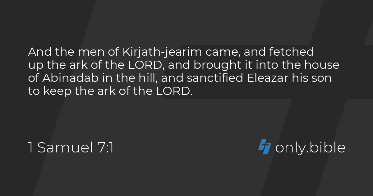 1 Samuel 7 / King James Version (with Apocrypha) | Bible Online