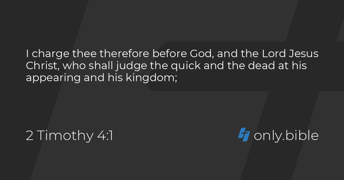2 Timothy 4 / King James Version (with Apocrypha) | Bible Online