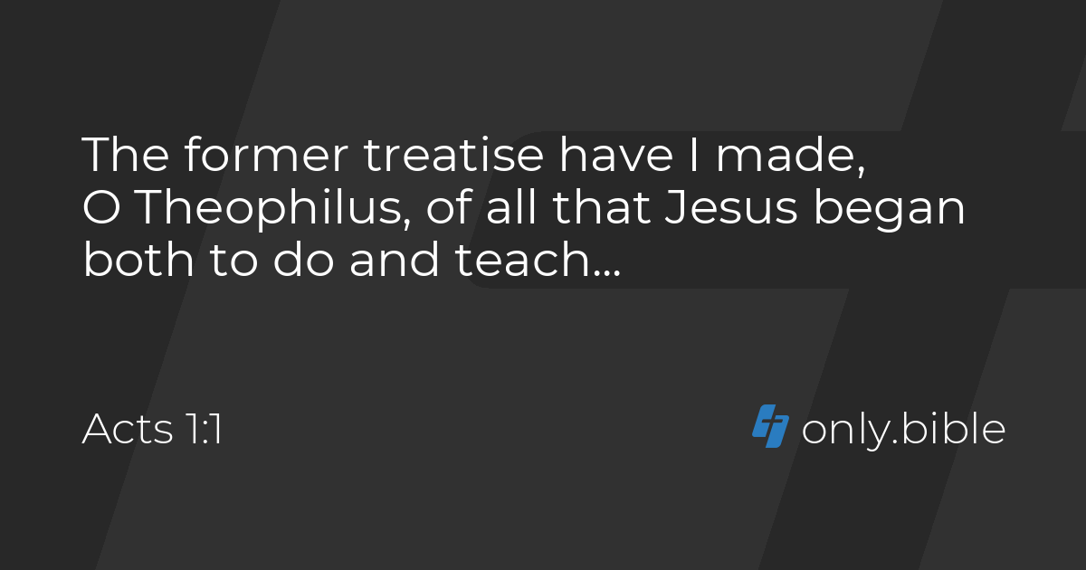 Acts 1 / King James Version (with Apocrypha) | Bible Online