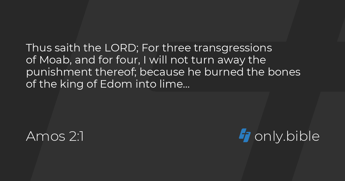 Amos 2 / King James Version (with Apocrypha) | Bible Online