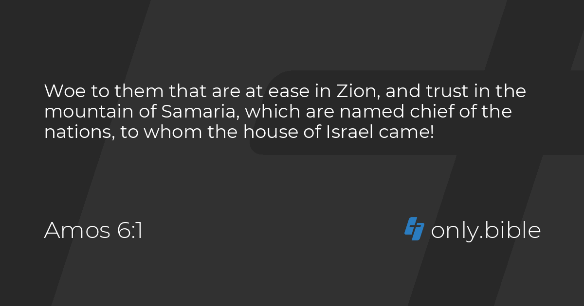 Amos 6 / King James Version (with Apocrypha) | Bible Online
