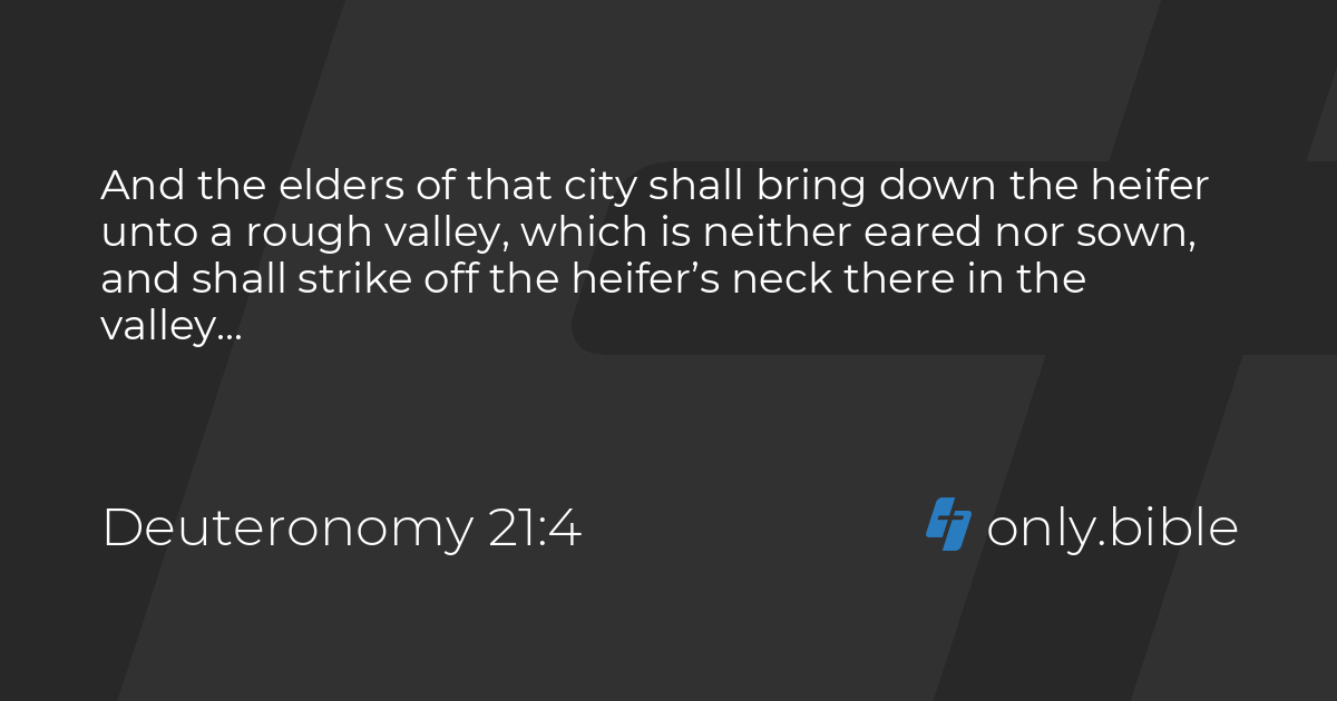 Deuteronomy 21:4 / King James Version (with Apocrypha) | Bible Online