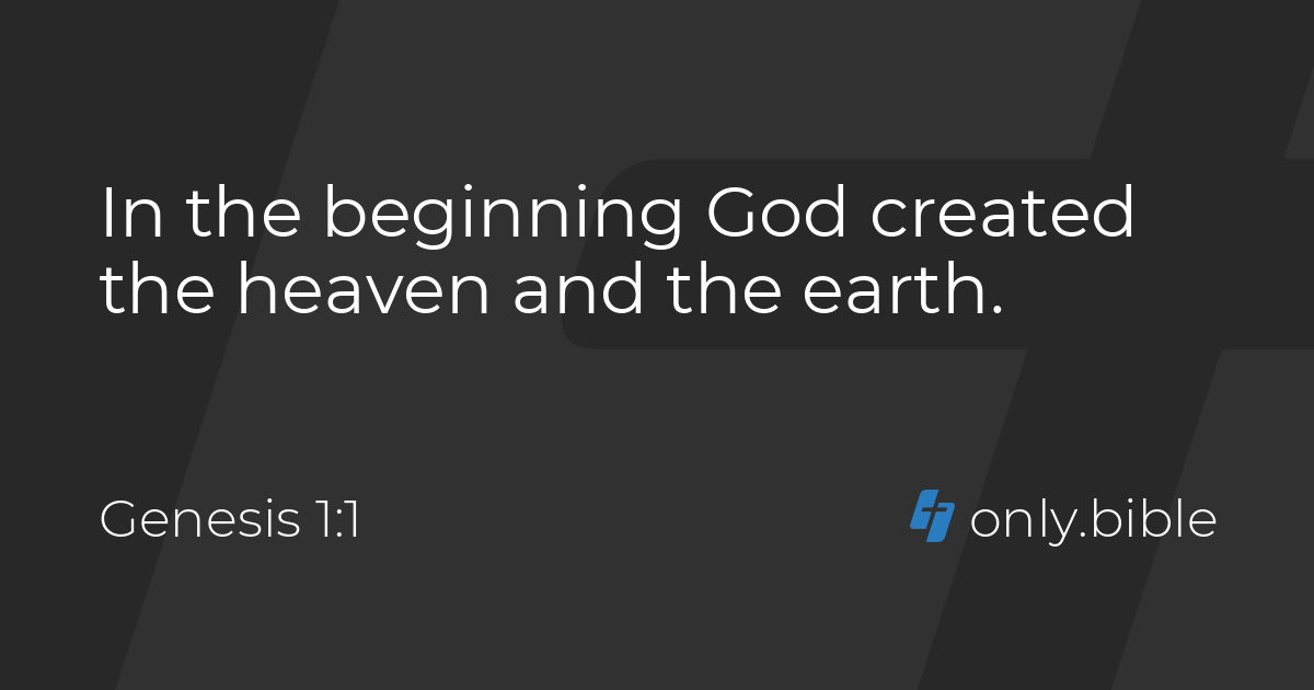 Genesis 1 / King James Version (with Apocrypha) | Bible Online