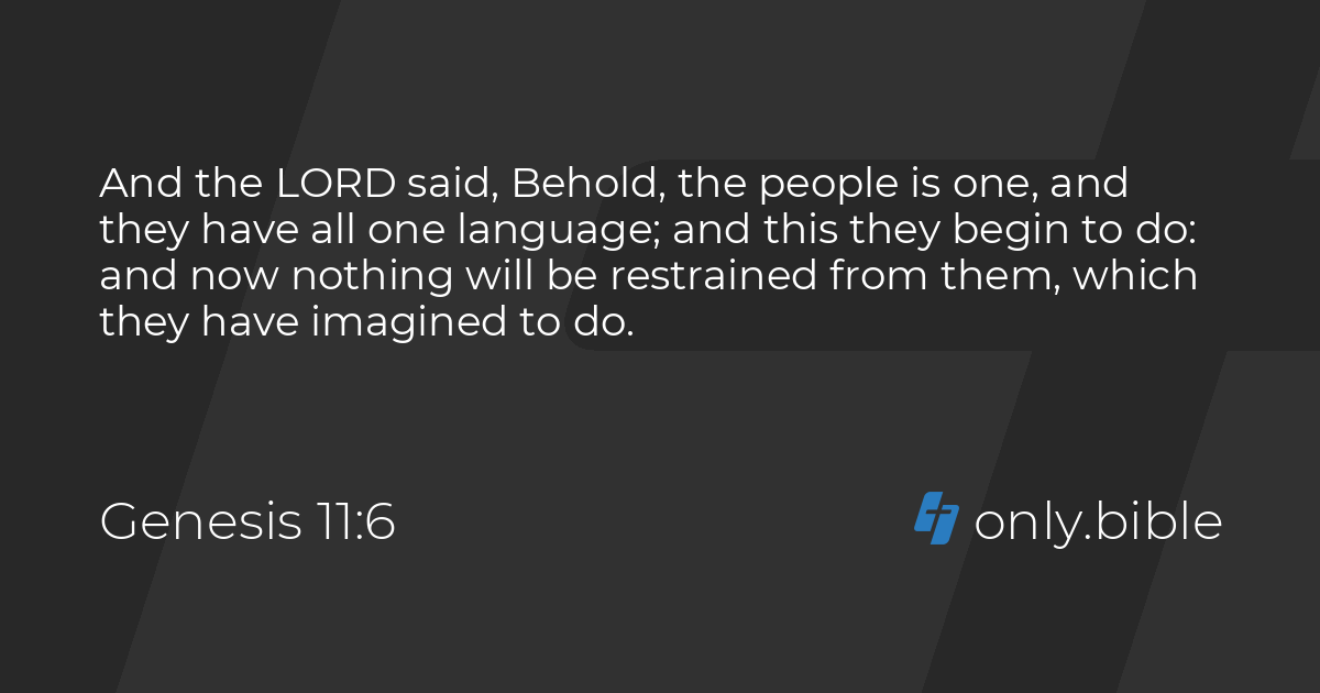 Genesis 11:6 / King James Version (with Apocrypha) | Bible Online