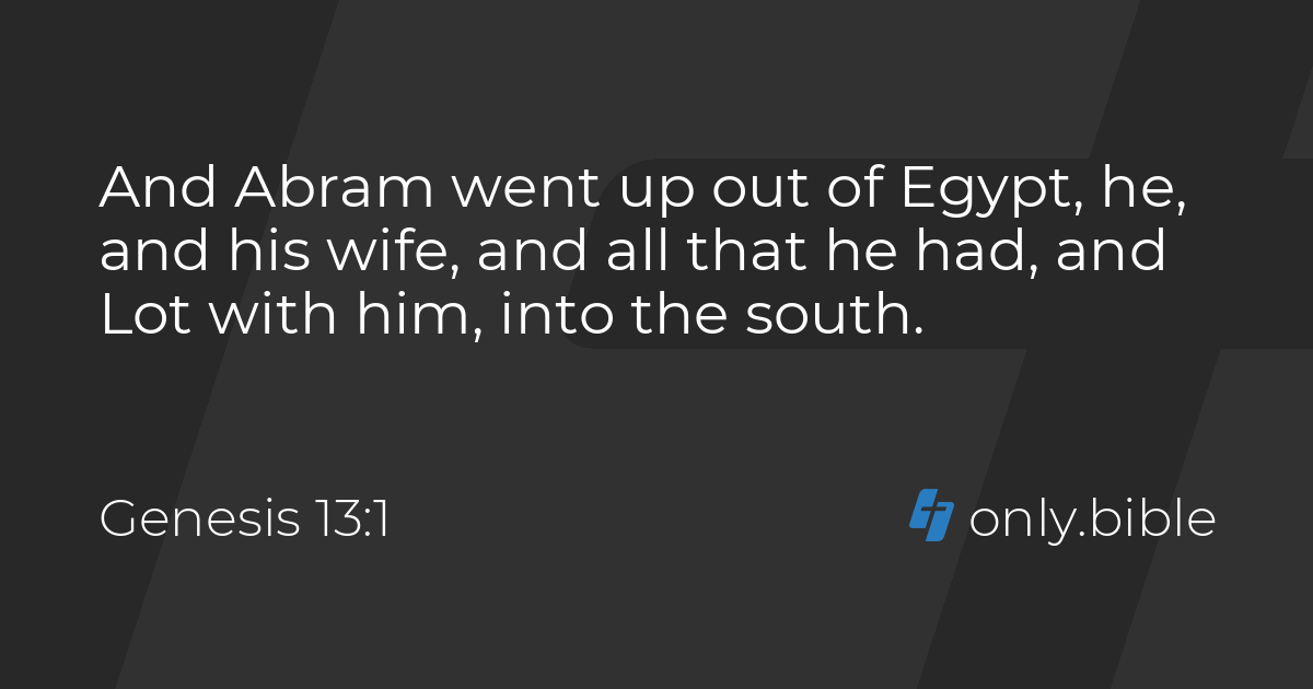 Genesis 13 / King James Version (with Apocrypha) | Bible Online