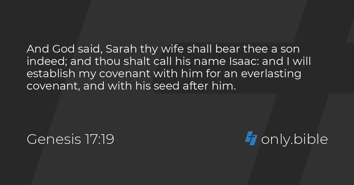 Genesis 17:19 / King James Version (with Apocrypha) | Bible Online