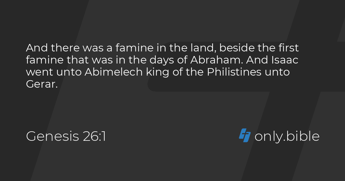 Genesis 26 / King James Version (with Apocrypha) | Библия Онлайн