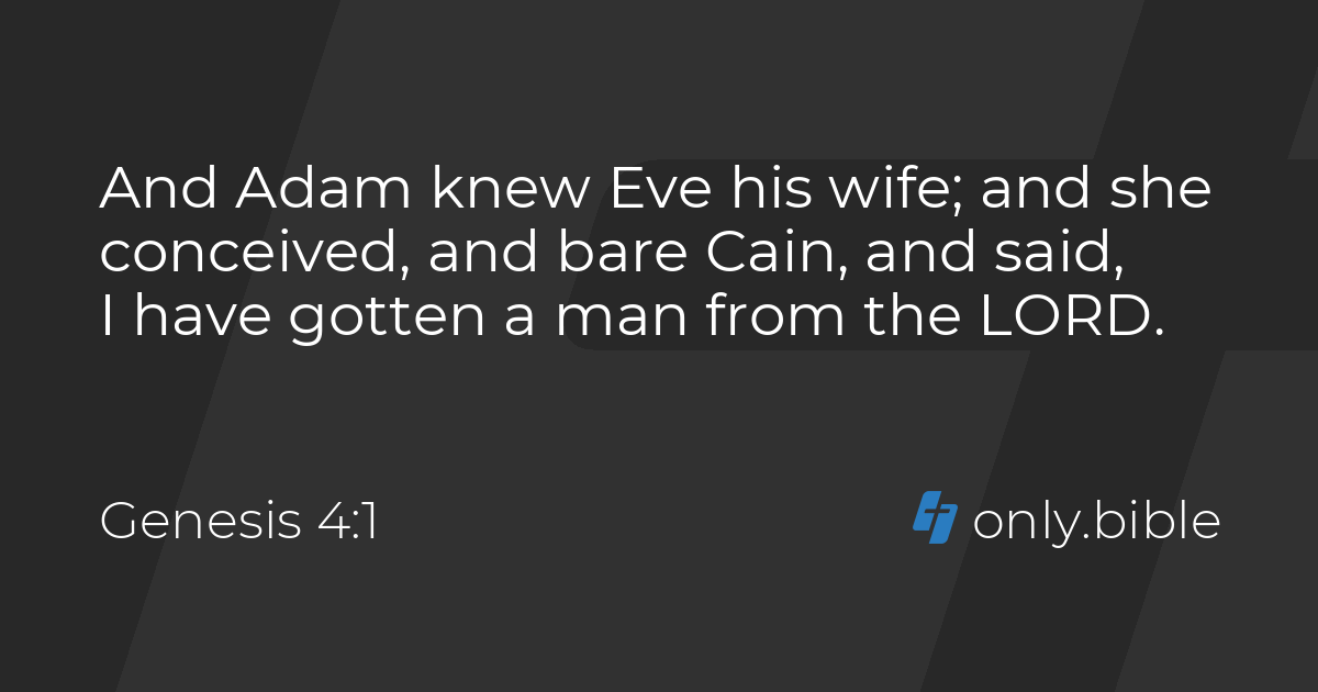 Genesis 4 / King James Version (with Apocrypha) | Bible Online