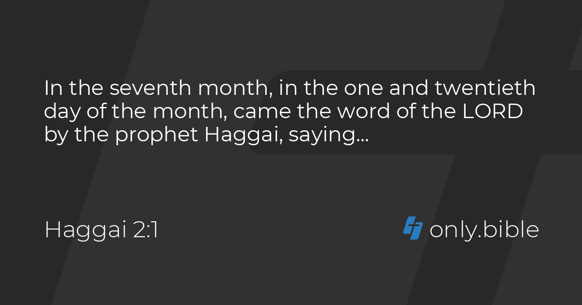 Haggai 2 / King James Version (with Apocrypha) | Bible Online