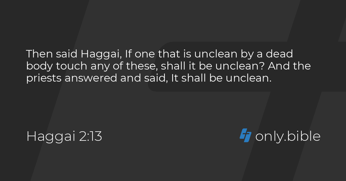 Haggai 2:13 / King James Version (with Apocrypha) | Bible Online
