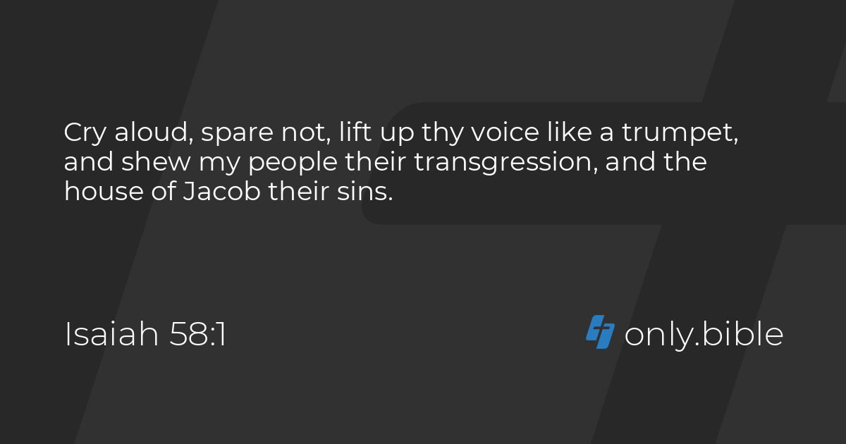 Isaiah 58 / King James Version (with Apocrypha) | Bible Online