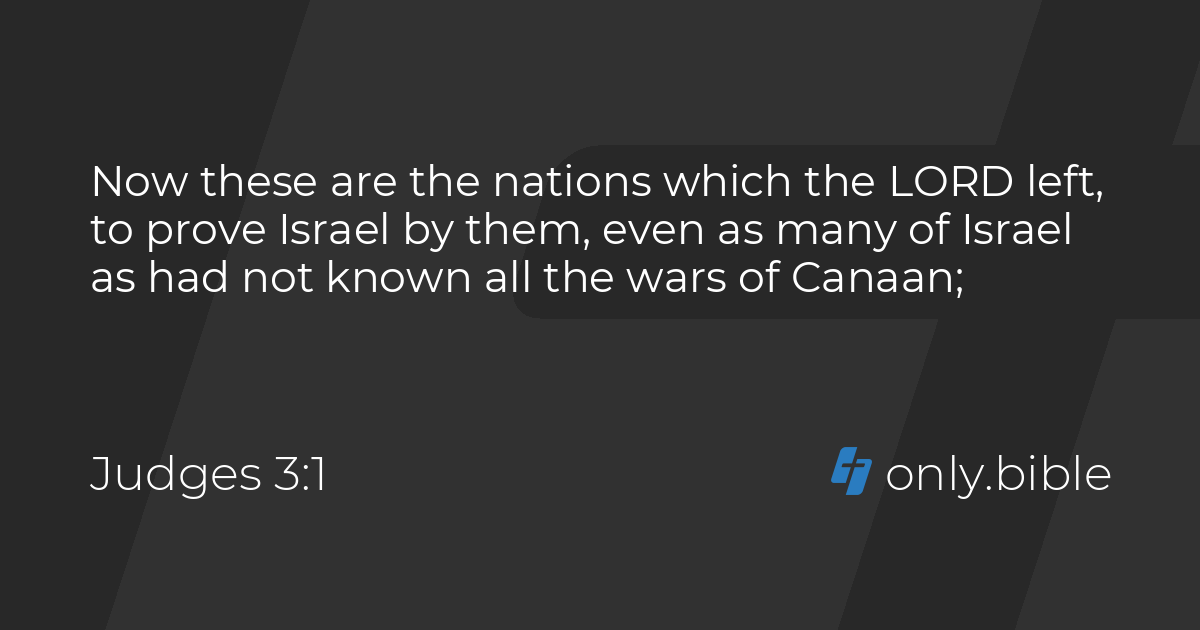 Judges 3:1 / King James Version (with Apocrypha) | Bible Online