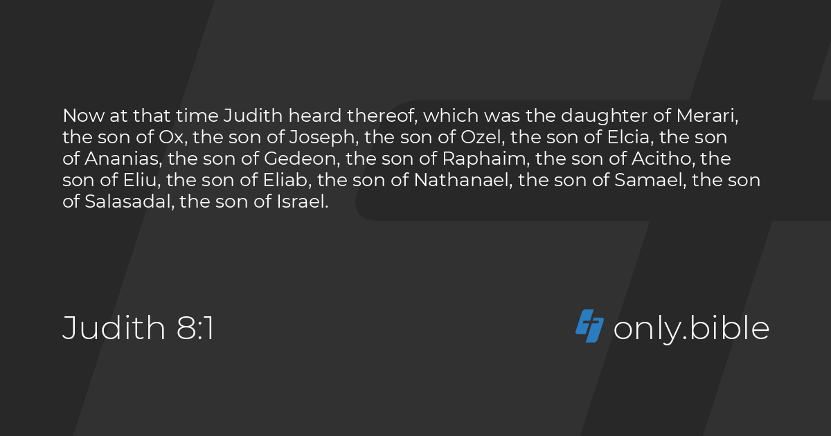Judith 8 / King James Version (with Apocrypha) | Bible Online