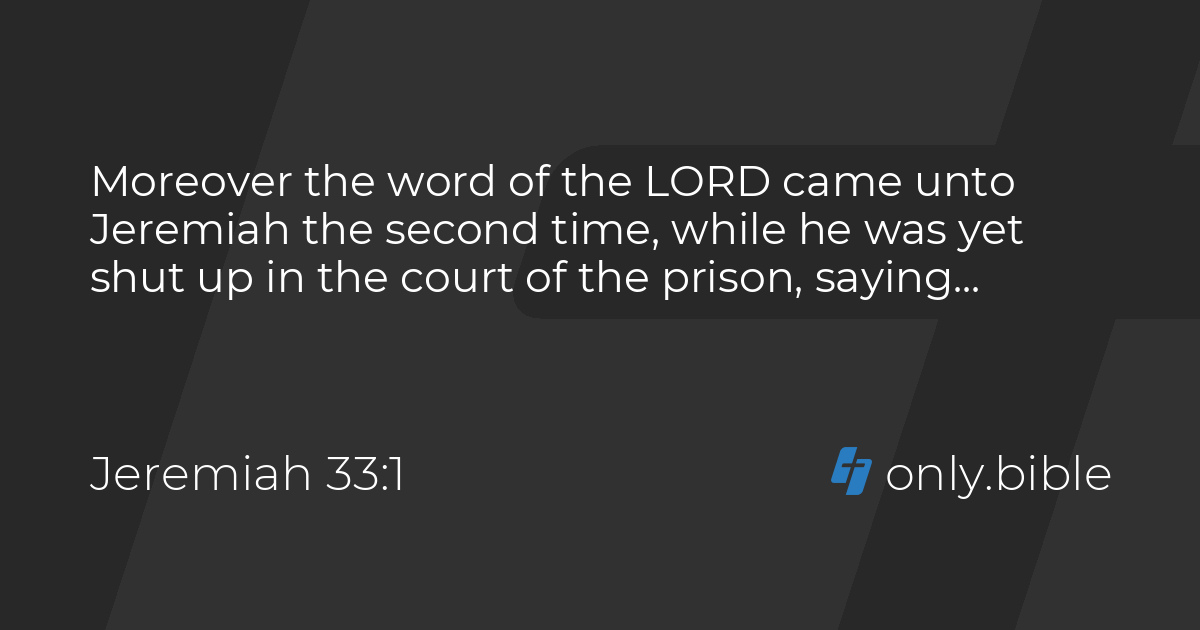 Jeremiah 33 / King James Version (with Apocrypha) | Bible Online