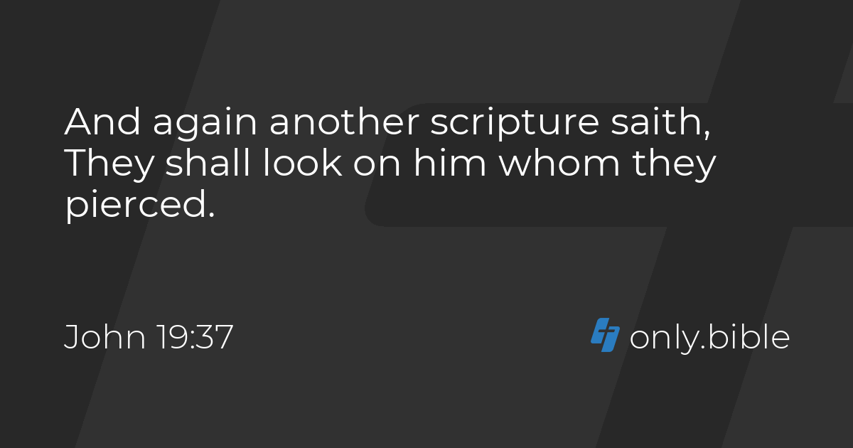 John 19:37 / King James Version (with Apocrypha) | Bible Online