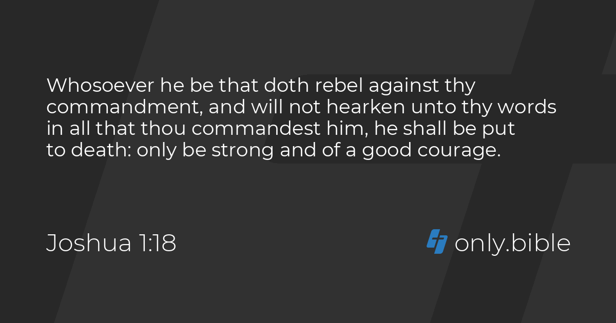 Joshua 1:18 / King James Version (with Apocrypha) | Bible Online