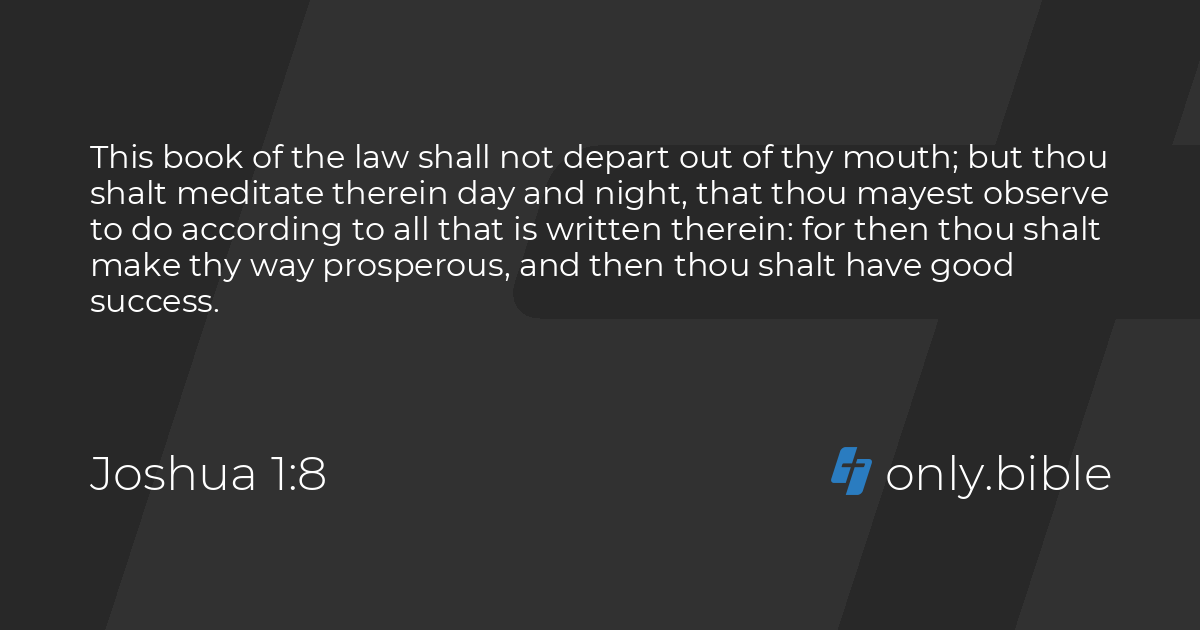 Joshua 1:8 / King James Version (with Apocrypha) | Bible Online