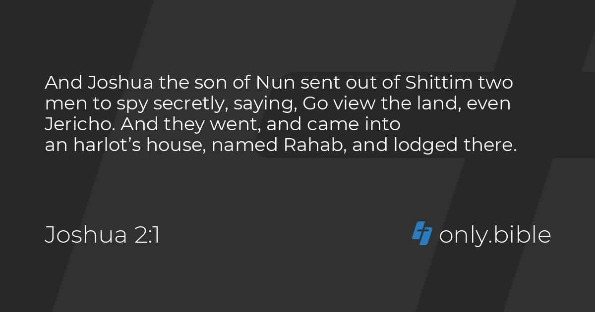 Joshua 2 / King James Version (with Apocrypha) | Bible Online