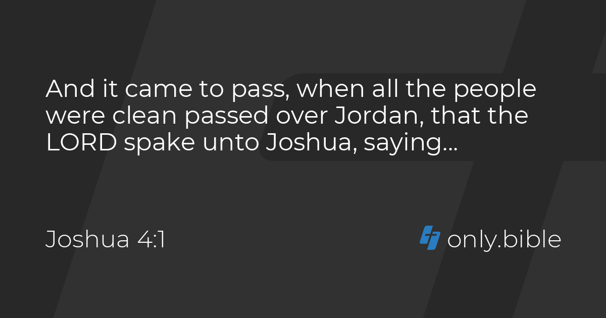 Joshua 4 / King James Version (with Apocrypha) | Bible Online