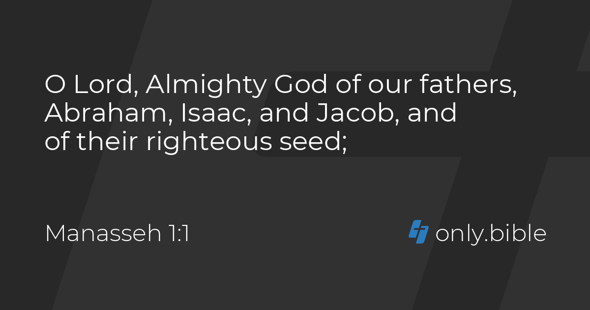 Manasseh 1 / King James Version (with Apocrypha) | Bible Online