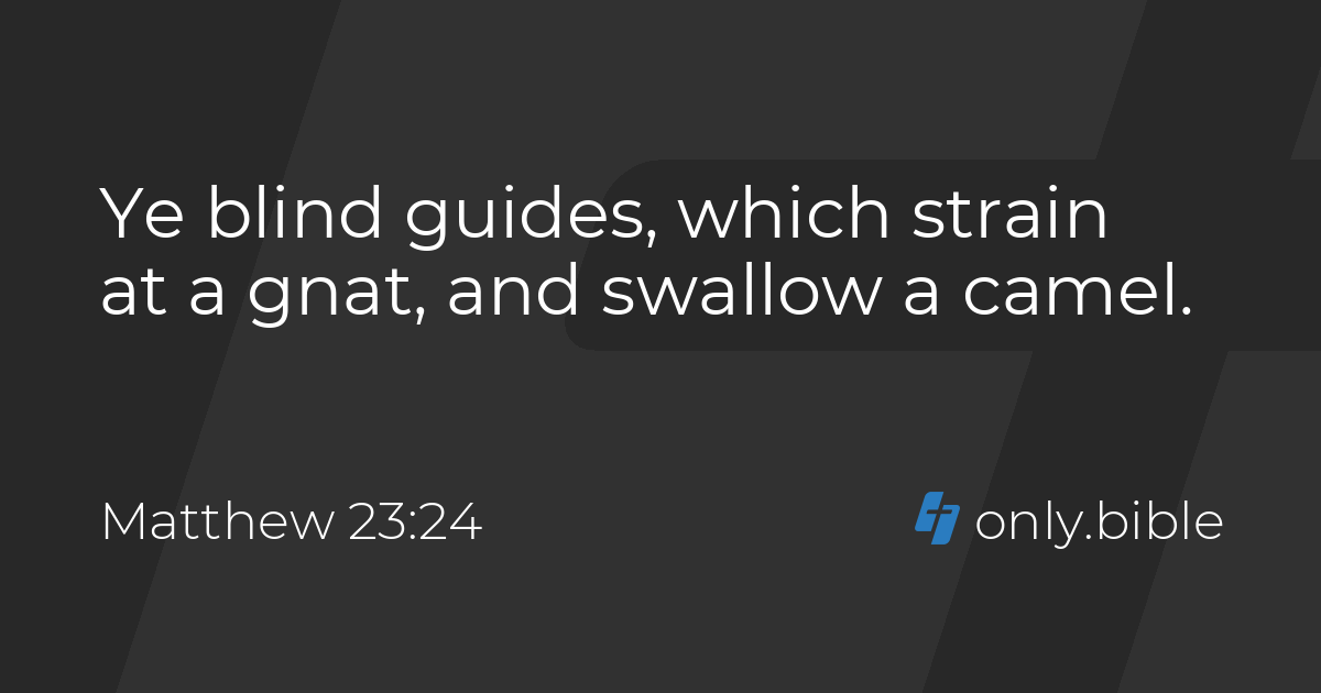 Matthew 23:24 / King James Version (with Apocrypha) | Bible Online