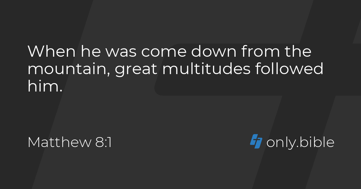 Matthew 8 / King James Version (with Apocrypha) | Bible Online