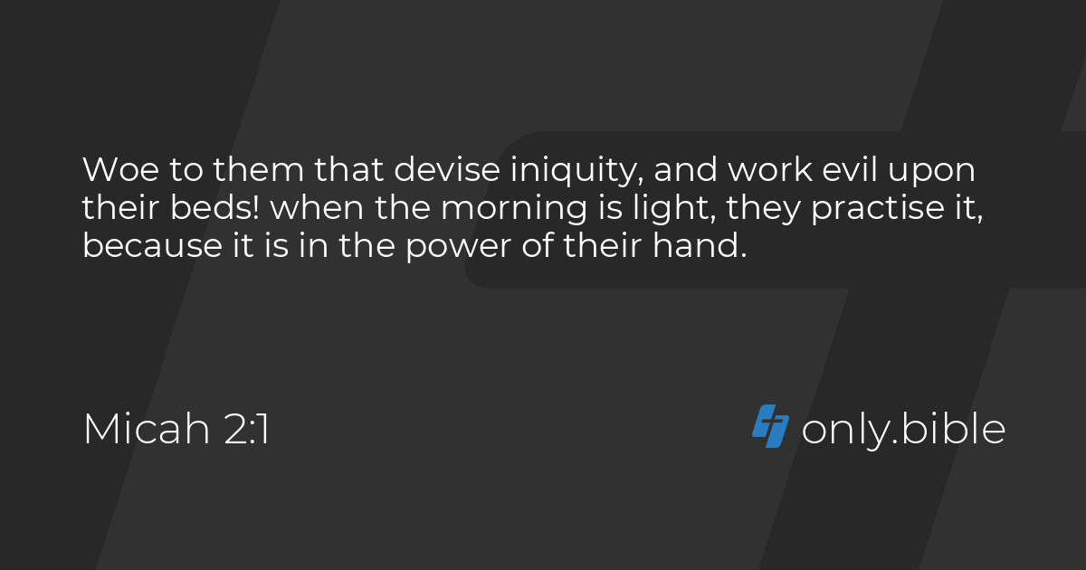 Micah 2 / King James Version (with Apocrypha) | Bible Online