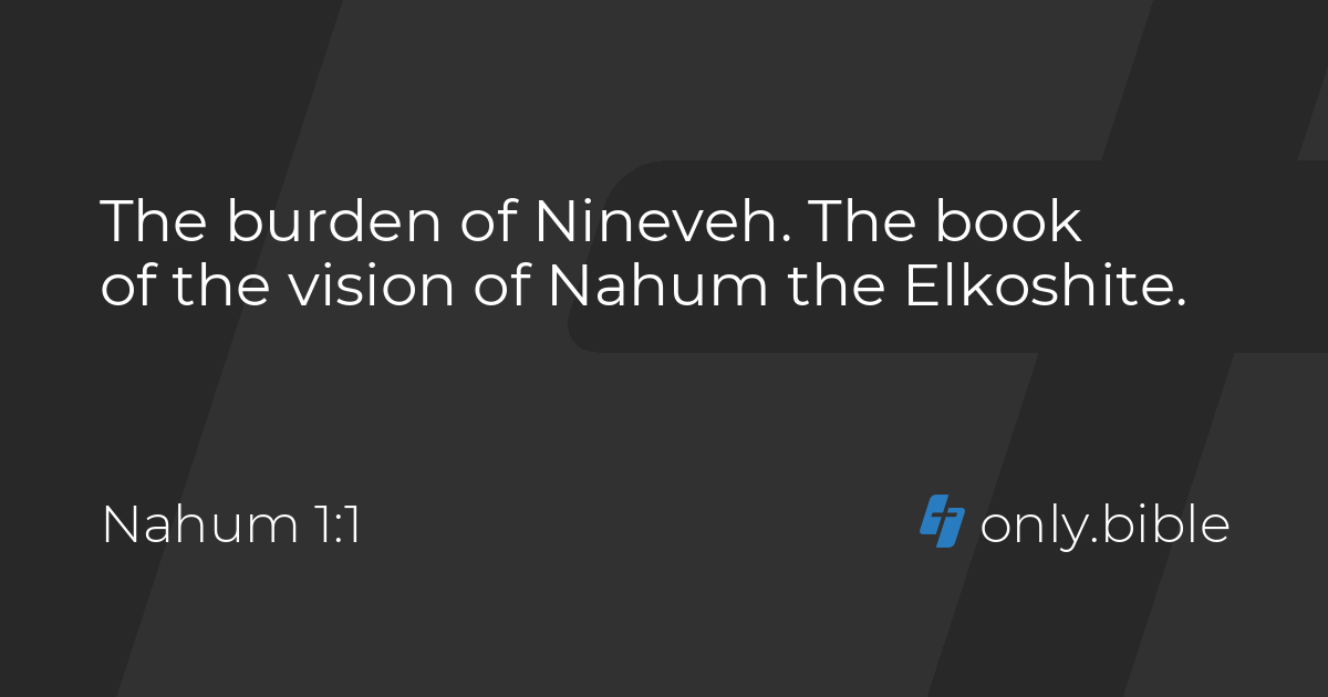 Nahum 1 / King James Version (with Apocrypha) | Bible Online