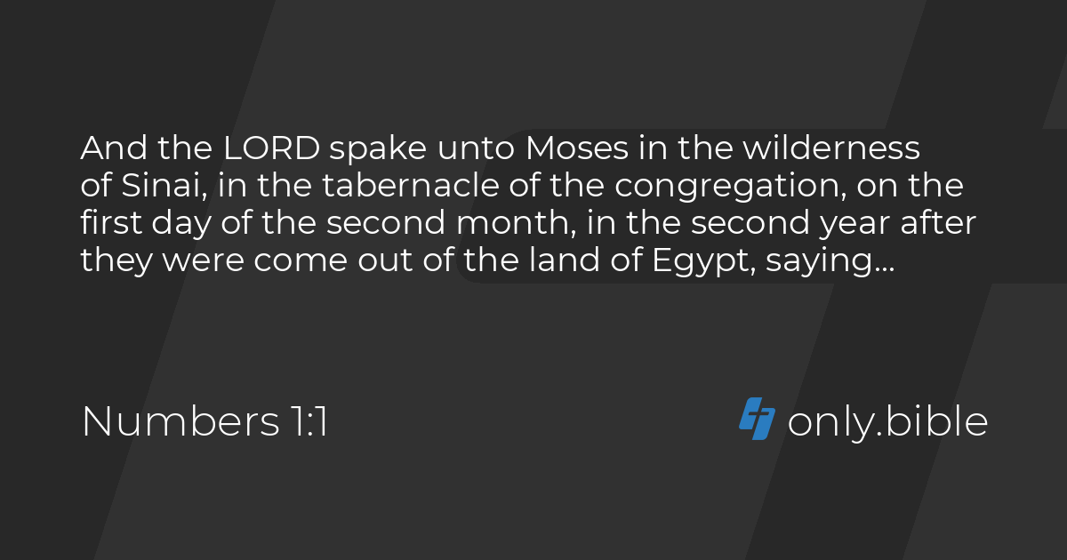 Numbers 1 / King James Version (with Apocrypha) | Bible Online