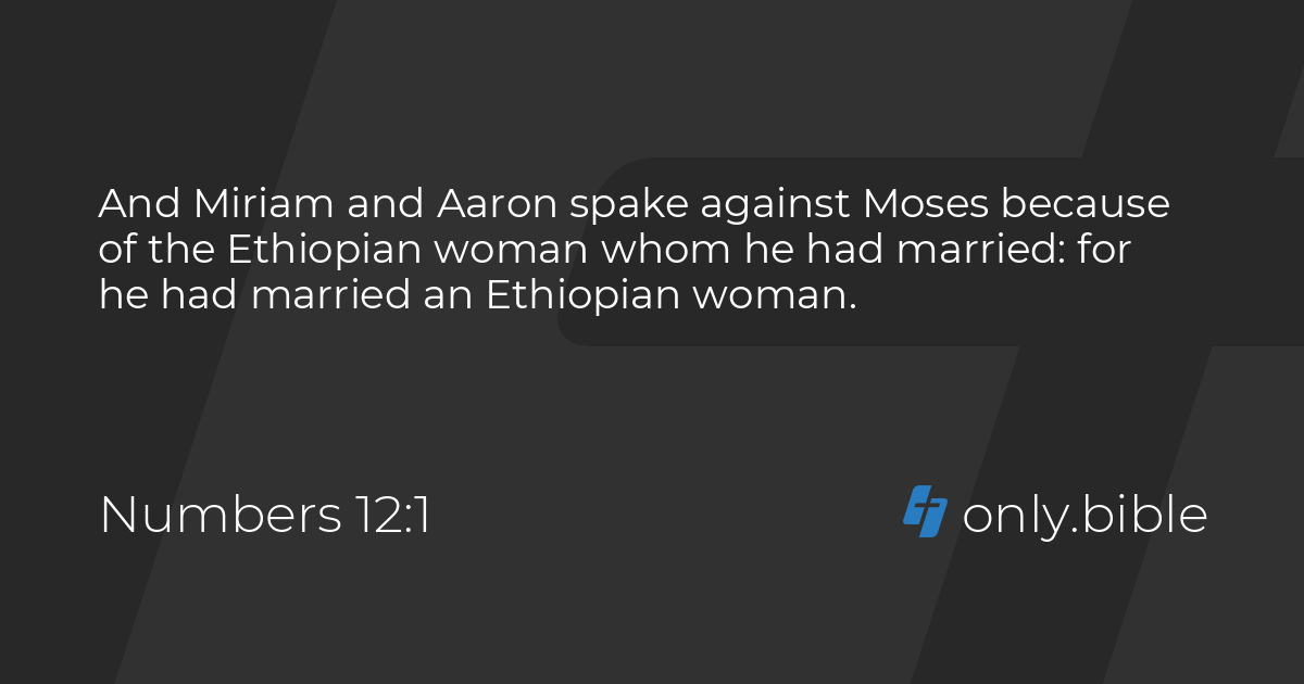 Numbers 12 / King James Version (with Apocrypha) | Bible Online