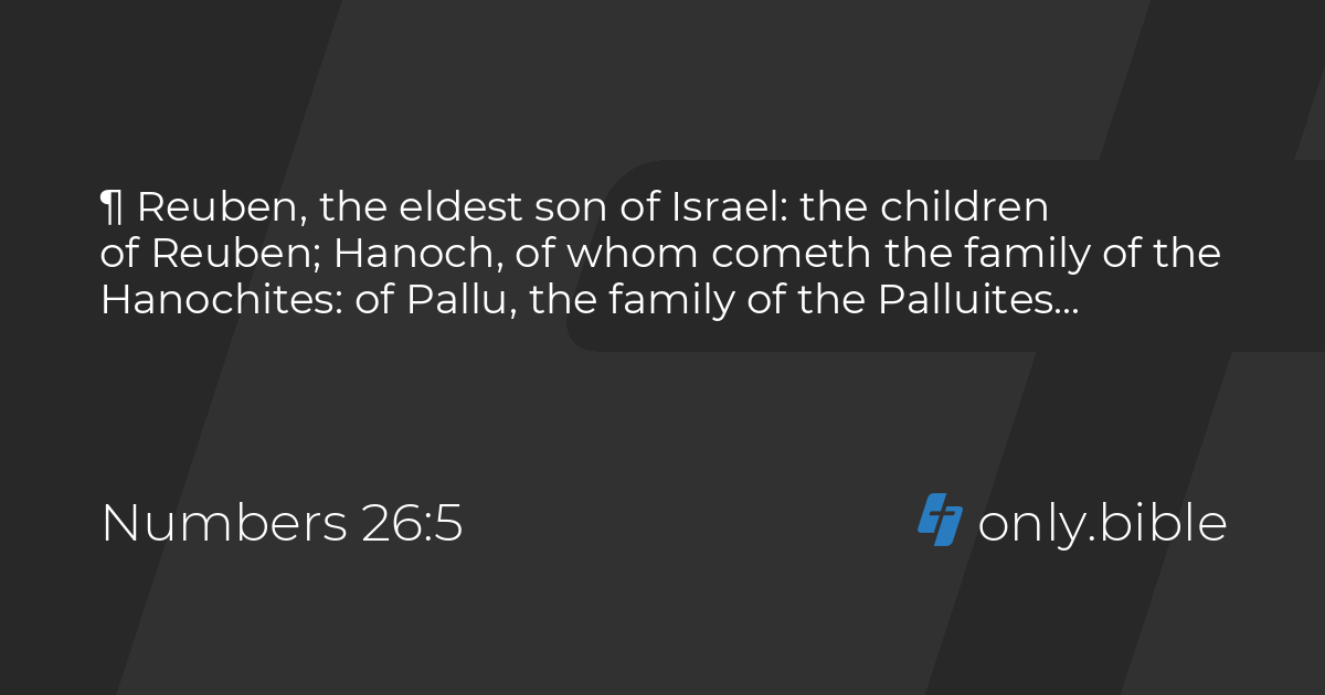Numbers 26:5 / King James Version (with Apocrypha) | Bible Online