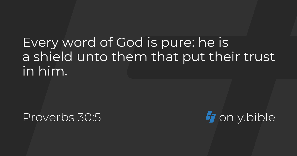 Proverbs 30:5 / King James Version (with Apocrypha) | Bible Online
