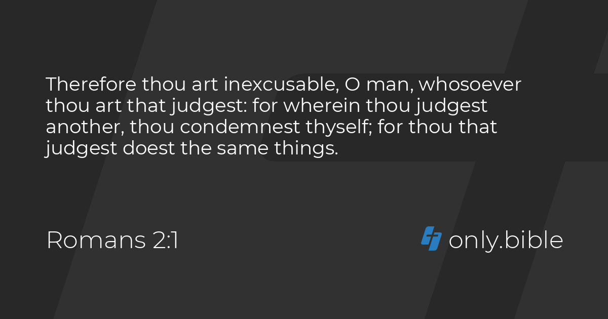 Romans 2 / King James Version (with Apocrypha) | Bible Online