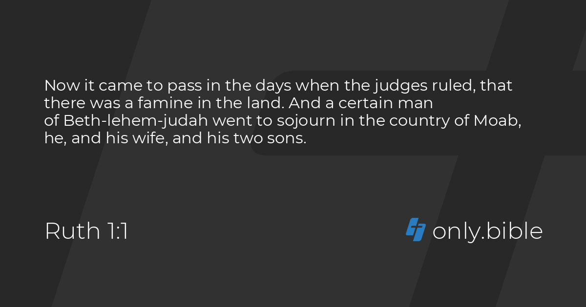 Ruth 1 / King James Version (with Apocrypha) | Bible Online