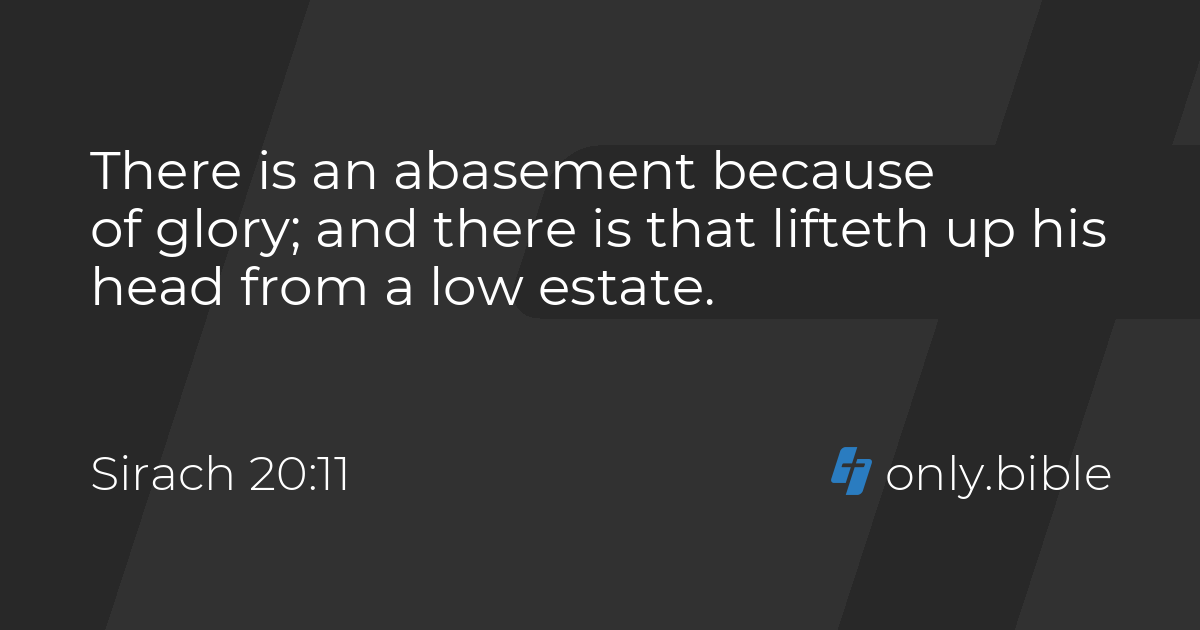 Sirach 20:11 / King James Version (with Apocrypha) | Bible Online