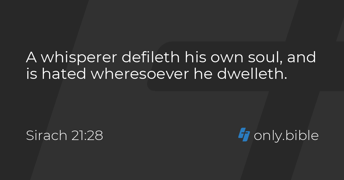 Sirach 21:28 / King James Version (with Apocrypha) | Bible Online