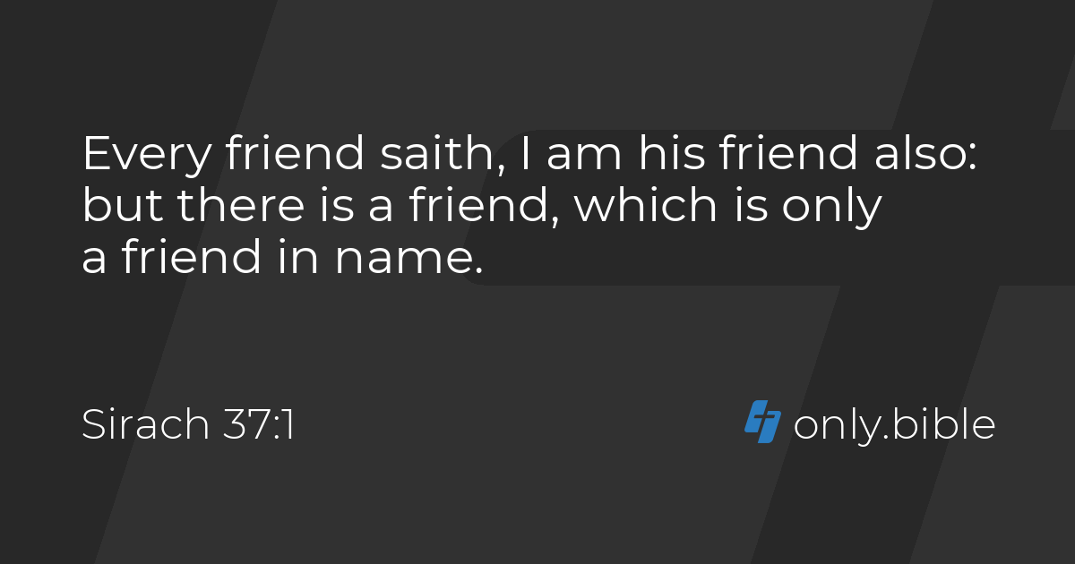 Sirach 37 / King James Version (with Apocrypha) | Bible Online