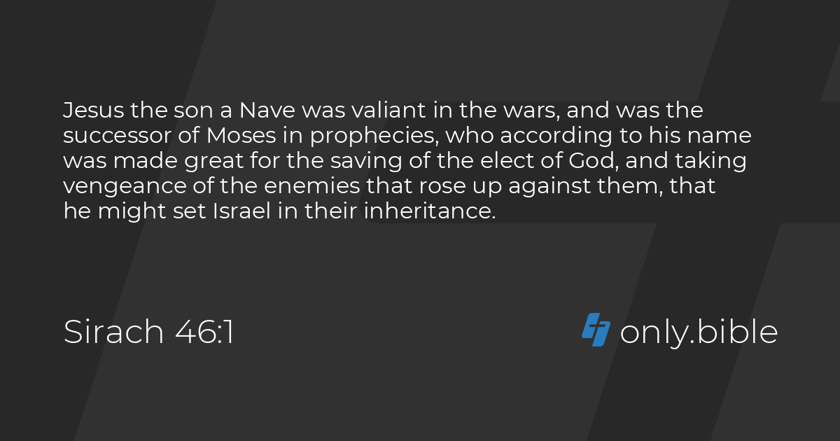 Sirach 46 / King James Version (with Apocrypha) | Bible Online