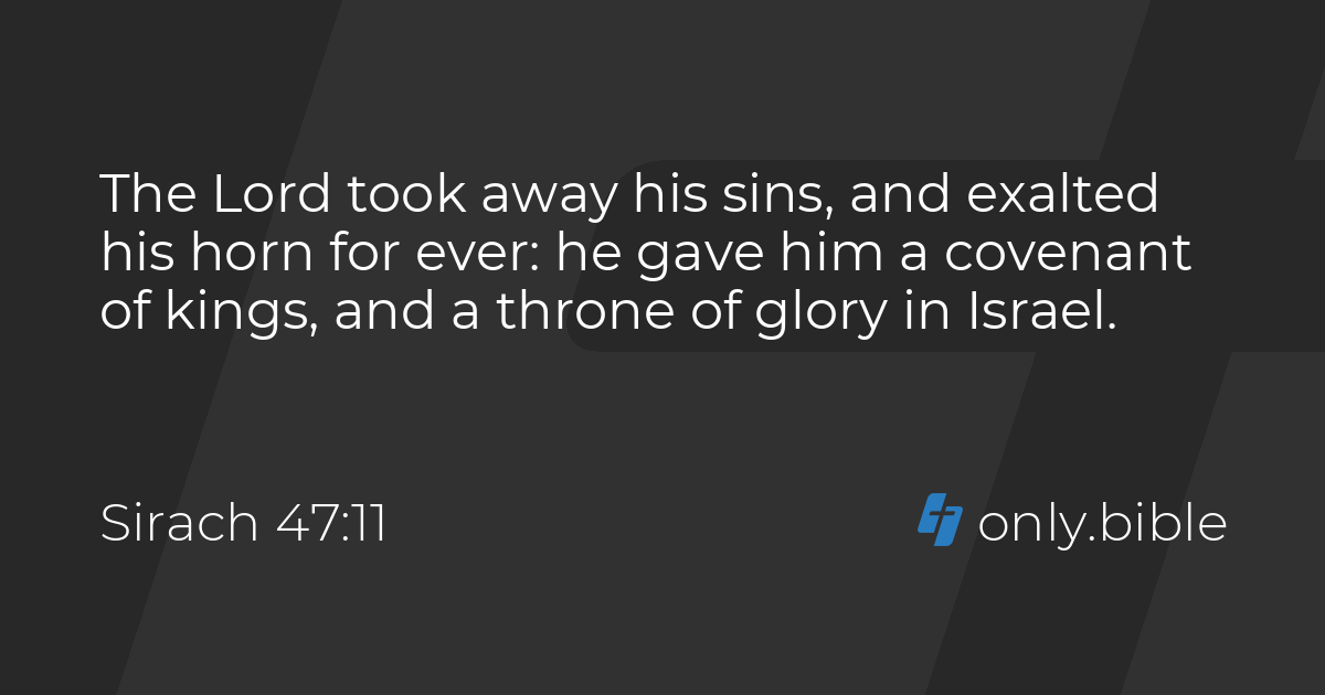 Sirach 47:11 / King James Version (with Apocrypha) | Bible Online
