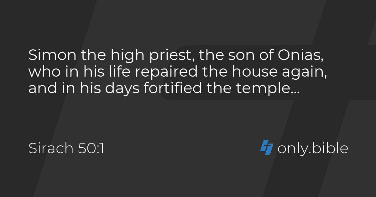 Sirach 50 / King James Version (with Apocrypha) | Bible Online