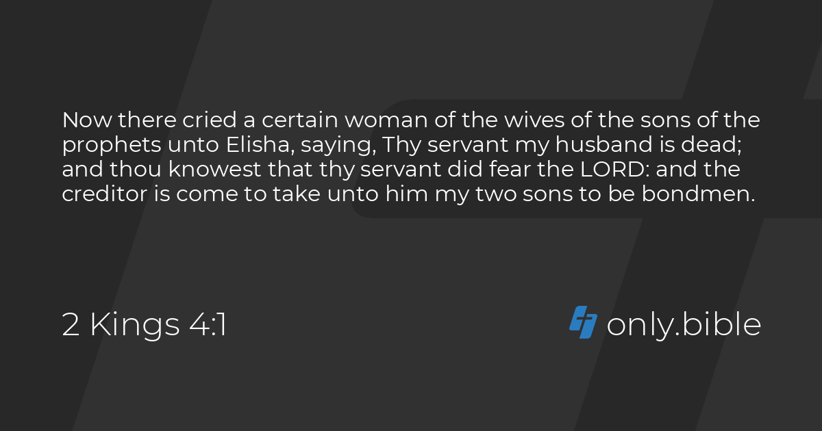 2 Kings 4 / King James Version (without Deuterocanon) | Bible Online