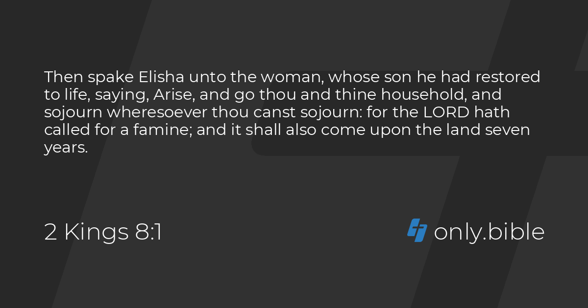 2 Kings 8 / King James Version (without Deuterocanon) | Bible Online