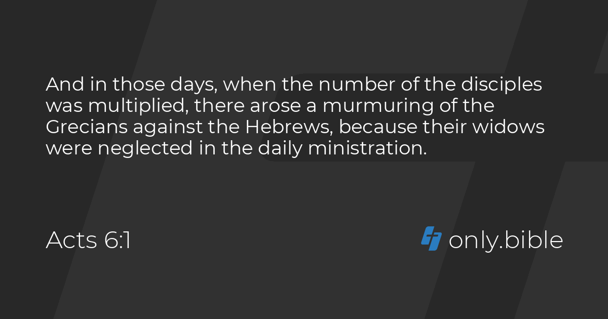 Acts 6 / King James Version (without Deuterocanon) | Bible Online