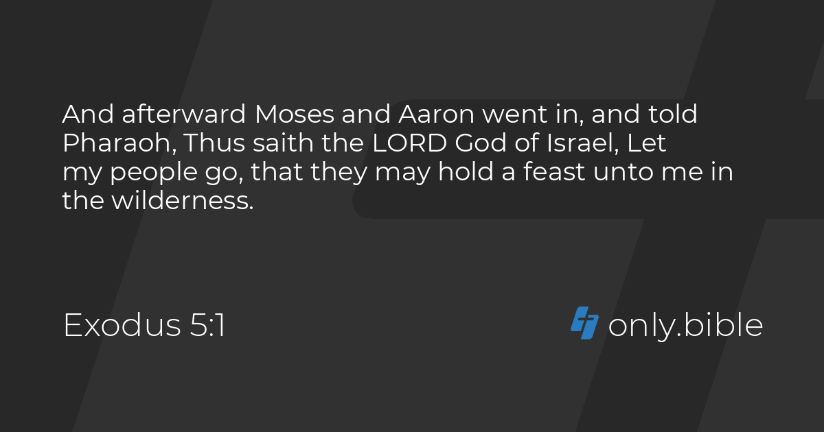 Exodus 5 / King James Version (without Deuterocanon) | Bible Online