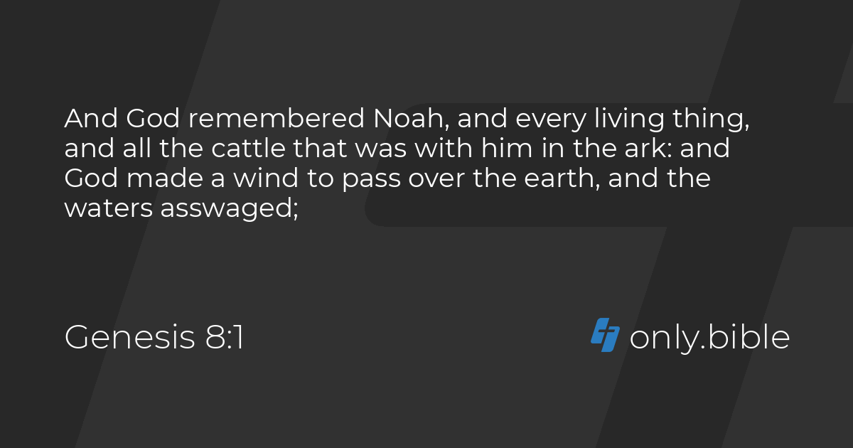 Genesis 8 / King James Version (without Deuterocanon) | Bible Online