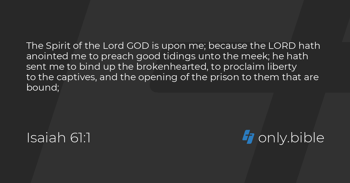 Isaiah 61 / King James Version (without Deuterocanon) | Bible Online